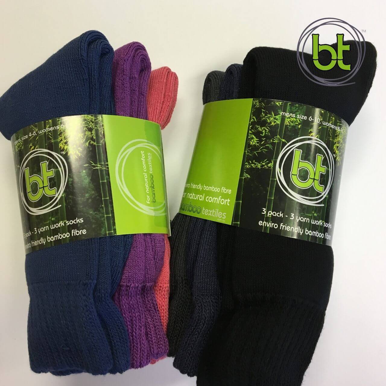 Bamboo Textiles Thick Sock 3 Yarn - 3 Pack - Bamboo Products - MiOnlineShop